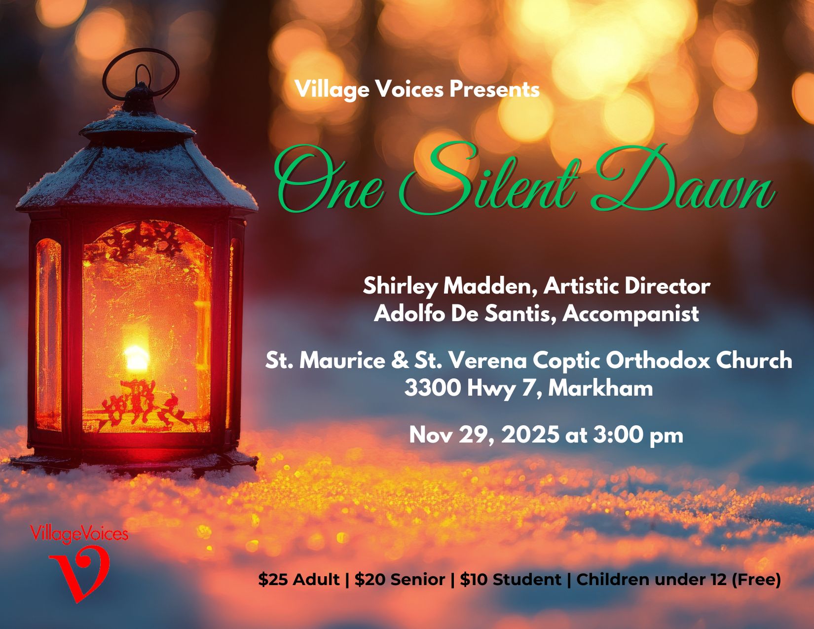 Concert - Winter 2025 - One Silent Dawn - Village Voices of Markham